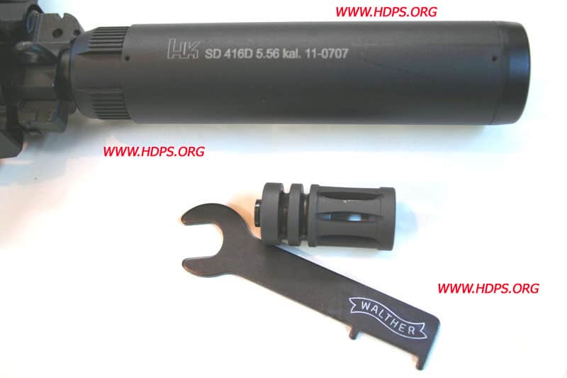 ENGRAVED Faux Sound Suppressor (Compensator) for the Hk 416D .22cal ...